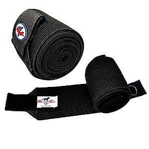 Professionals Choice Equine Combo Bandage Wraps Value Pack, Set of 4 (Universal Size, Black)