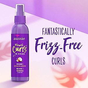 Aussie Miracle Curls Refresher Spray Gel With Coconut & Jojoba Oil 5.7 Fl oz, 4.272 Fl oz