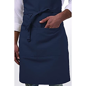 Chef Works Unisex Butcher Apron, Navy, One Size