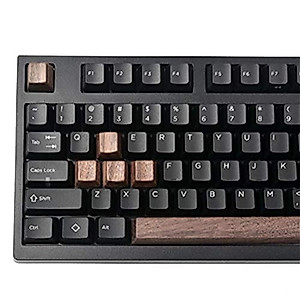Durable Walnut Wooden Keycap Height Wood Keycap Suit Wooden Keycaps Personality forMX Switch Mechanical Gaming Keyboard Beautiful