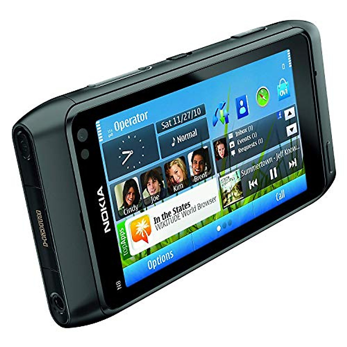 Nokia N8 Unlocked GSM Touchscreen Phone Featuring GPS with Voice Navigation and 12 MP Camera (Black) (Black)