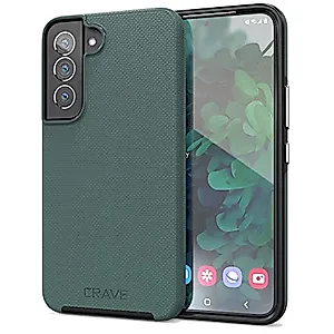 Crave Dual Guard for Samsung Galaxy S22 5G Case, Shockproof Protection Dual Layer - Forest Green