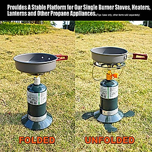 RANDDER Propane Cylinder Base Propane to Butane Adapter Combo, Propane Bottle Base with 16oz/1lb Propane Tanks Adapter Set