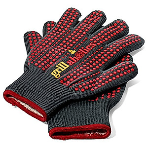 Grillaholics Barbecue Gloves, Top Cooking Gloves in Barbeque Grilling Accessories, 660°F Heat Resistant with ThermoMatrix™ Silicone, Protect Your Hands with BBQ Oven Mitts