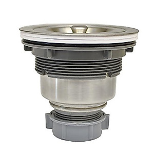 Coflex Extra Deep Cup Sink Basket Strainer with Sealing Lid, 304 Stainless Steel, Brushed Nickel Finish