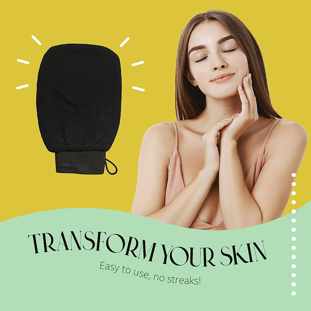 Skinerals Premium Exfoliating Mitt, Exfoliator Glove & Self Tanner Prep, Body Exfoliator Scrubber for Ultimate Smoothness