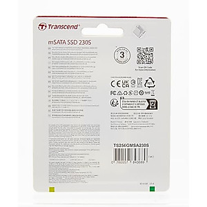 Transcend 256GB MSA230S mSATA SSD, MO-300A, Solid State Drive, SATAIII - TS256GMSA230S