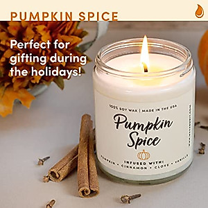 Fall Candles, Pumpkin Spice Candles for Home, Autumn Candle, Pumpkin Candle, Fall Scented Candles for Home, Fall Home Decor, Fall Bathroom Decor, Autumn Decor, Hello Pumpkin, Hello Fall - 9oz