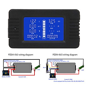 Electrical Battery Testers PZEM-015 Energy Meter Multifunctional Battery Meter Tester, 300A Shunt Battery Shunt Battery Monitor with Shunt, Voltage Power Energy Consumption Capacity Teste