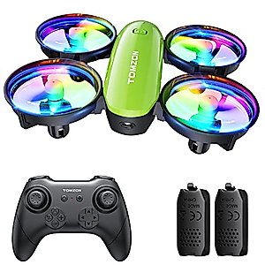 Tomzon A23 Mini Drone for Kids with LEDs, Kids Drone with High Speed Rotation, Throw to Go and 3D Flip, Toy Drone with Circle Fly, Headless Mode, 3 Speeds, 2 Batteries