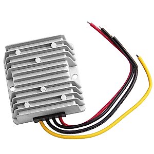 KIE DC DC Converter Regulator Reducer 48V Step Down to 12V 10A 120W Voltage Compatible with Golf Cart Power Module Car Supply Electronic Transformer Volt