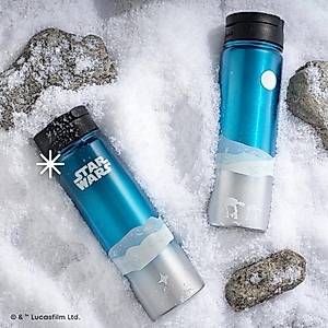 JoyJolt Stainless Steel Star Wars Water Bottle 22 oz with Straw Lid, BPA-Free Sports and Travel Vacuum Insulated Water Bottle, Destination Collection Endor Bottle, Star Wars Gifts