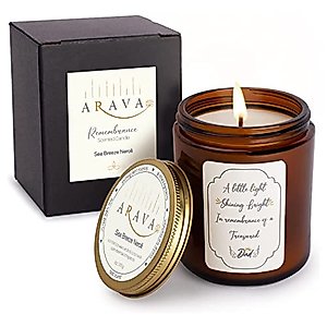 ARAVA in Loving Memory Candle | A Touching Sympathy Gift | Sympathy Gifts for Loss of Dad | Memorial Candle Bereavement Gift | Loss of Father Sympathy Gifts