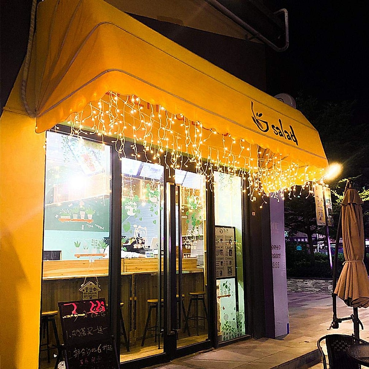 ZIMINGU Icicle Diwali Lights Outdoor, Christmas Hanging Window Curtains Dangling 13FT 96LEDs 8 Modes Weeping Willow Ceiling Fairy String Lights for Indoor Decorations, Warm White 4M