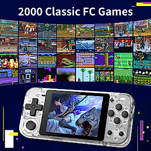 Q90 Portable Game Console, Open Source Linux System, Vibration Motor, 3000 Games, Compatible with Various Simulators（64G）