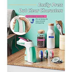 Memoqueen Embossing Label Maker with 3 Tapes,Old School Label Makers Embosser,3D Portable Embossed Label Printer for Organization Home and DIY Crafting -E975 Green