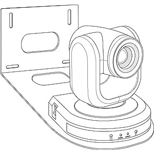 DIYE Universal Wall Camera Mount for PTZOptics HuddleCamHD Bracket | HuddleCamHD Cameras, PTZ Optics Camera, Compatible with Sony Panasonic & More | Small Based (Black)