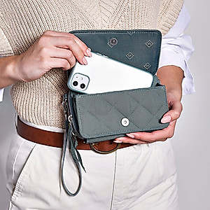 Vera Bradley Women's Performance Twill All in One Crossbody Purse With RFID Protection, Tiger Lily Blue Oar, One Size