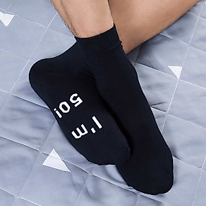 Udobuy 50th Birthday Gift for Men or Women, 50th Birthday Socks, Funny Socks with Sayings - Printed Men's and Ladies Novelty GIFT