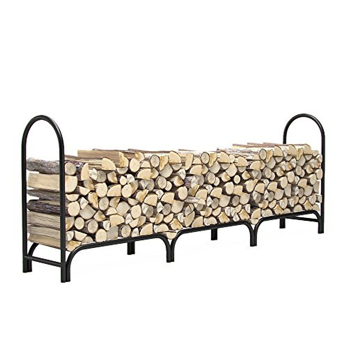 Regal Flame 8 ft Deluxe Heavy Duty Firewood Log Rack for Fireplaces and Fire Pits to Enjoy a Real Fire or Complement Vent-Free, Propane, Gas, Gas Inserts, Ethanol, Electric, Indoor Outdoor Fireplaces