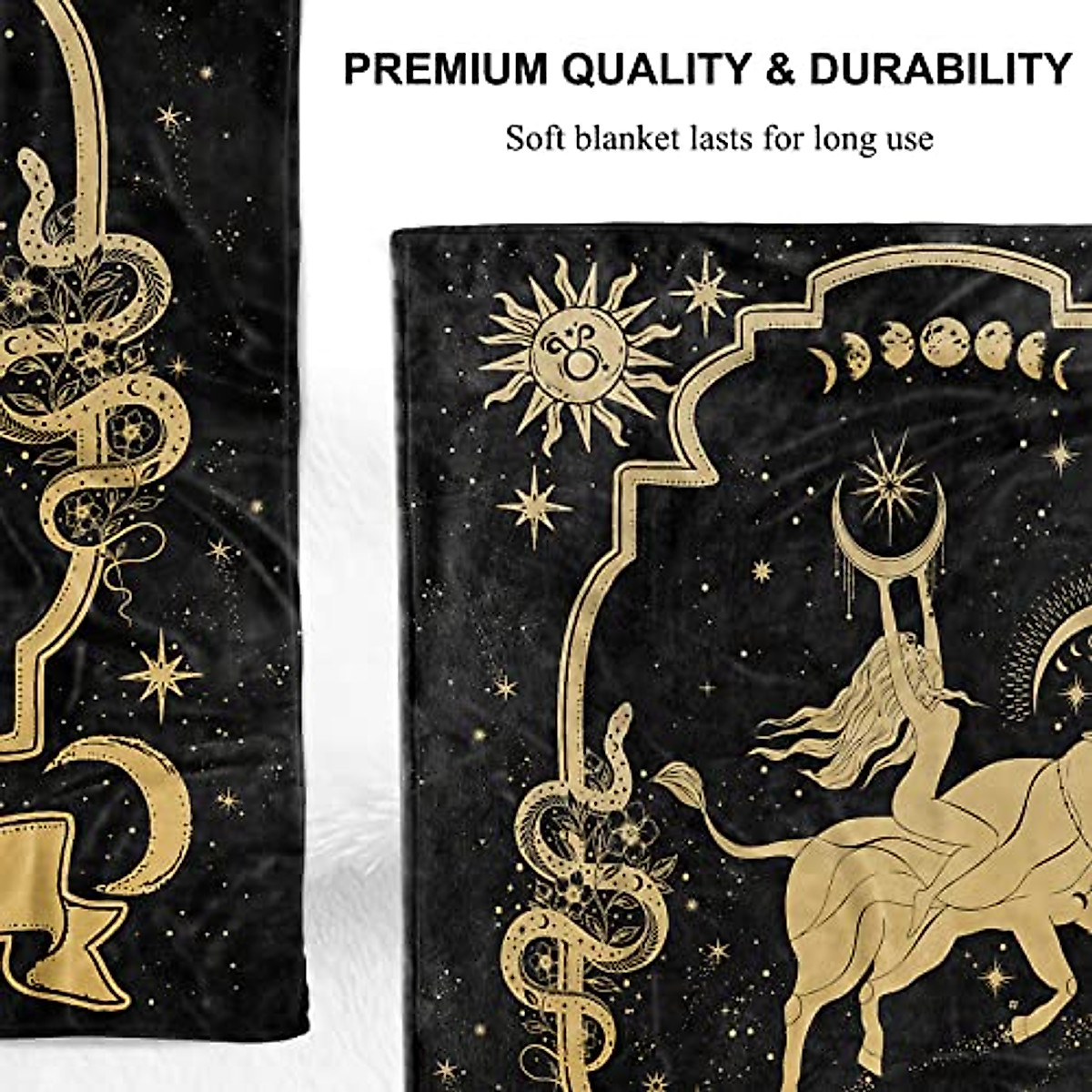 Taurus Gifts for Women, Taurus Zodiac Blanket 60"X50", Witchy Gifts,Taurus Gothic Gifts Taurus Astrology Decor Tarot Moon Constellation Soft Throw Blanket