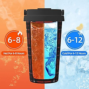 WANGXUEE Red and black plaid Print 500ml Stainless Steel Travel Tumbler Double Wall Vacuum Insulated Coffee Mug