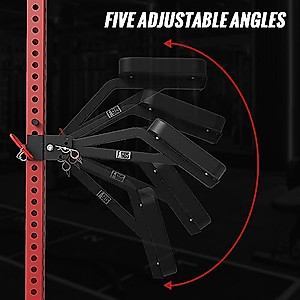 FAGUS H Chest Support Rack Attachment, Power Cage Attachment, Seal Row Pad for Row Fly Curl Press Machine, Fits 2.36"×2.36" Squat Racks and 1" Hole diameters
