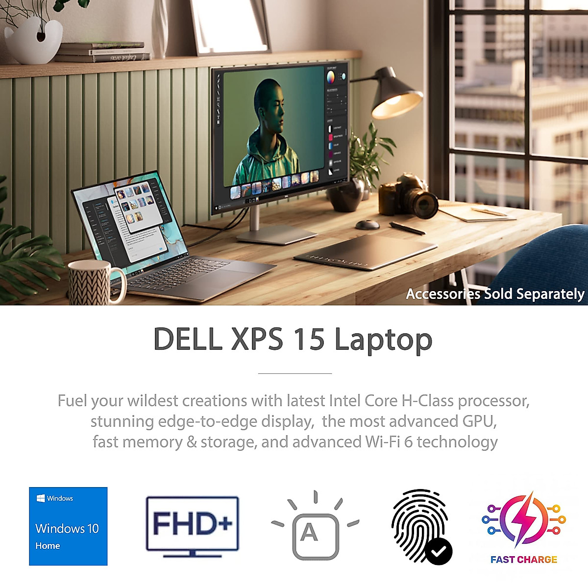2021 Newest Dell XPS 15 9510 Laptop, 15.6" FHD+ 500 Nits Display, Intel i9-11900H, RTX 3050Ti, 64GB RAM, 2TB SSD, IR Webcam, Backlit Keyboard, Fingerprint Reader, WiFi 6, Thunderbolt 4, Win 10 Home