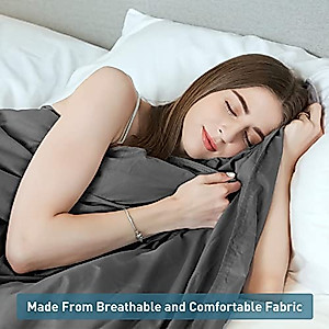 Weighted Idea Duvet Cover for Weighted Blanket 60'x80'' Queen Size (Comfortable and Breathable Fabric, Dark Grey)