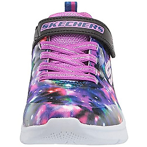 Skechers Girls Microspec Max - Spiral Galaxy Sneaker, Blue Multi, 4