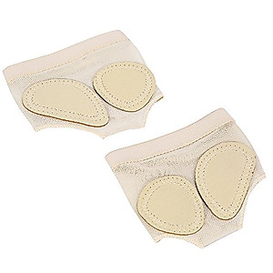 Alomejor Half Dance Paw Pad Shoes, Lyrical Ballet Belly Dance Foot Thongs Sole Forefoot Pads Toe Undies Fitness Accessory(M)