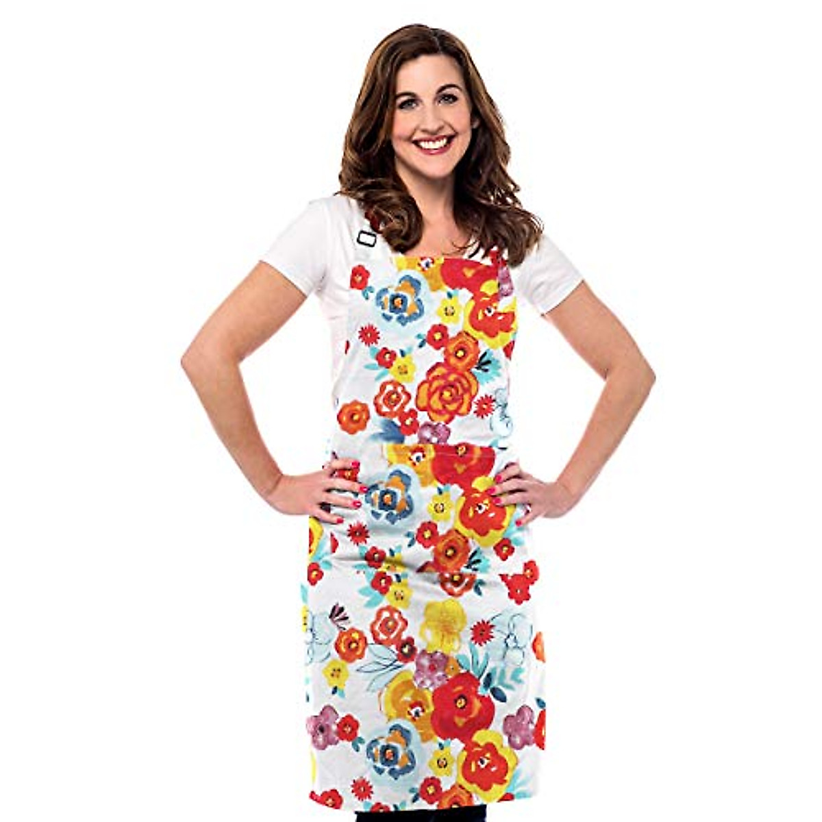 RUVANTI Cotton Enrich Cute Aprons for Women with Pockets Adjustable upto XXL, Cooking, Kitchen, Server, Chef Apron