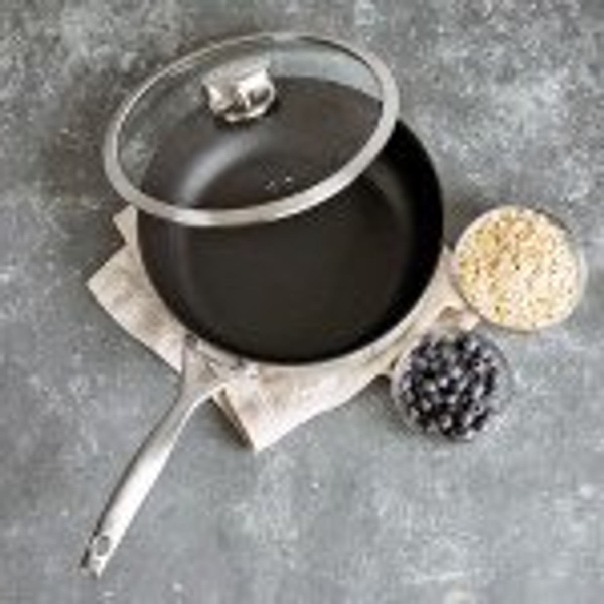 Scanpan CS+ Deep Sauté Pan with Lid, 4 qt, Silver