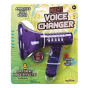 Toysmith Tech Gear Multi Voice Changer, Amplifies Voice With 8 Different Voice Effects, For Boys & Girls Ages 5+, Colors vary