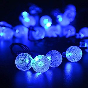 Lenreta 31FT 50LED Solar String Lights Outdoor 8 Modes Waterproof Solar Patio Lights Solar Lights Outdoor Decorative for Garden Yard Home Party Wedding Christmas Garden Solar Lights Patio Lights