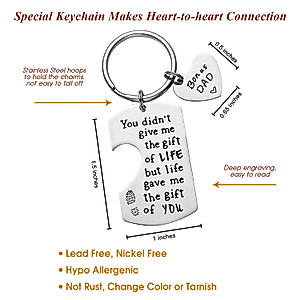 365fury Bonus Dad Gifts - Step Dad Gifts From Daughter, Son, Kids - 20 Oz Tumbler & Keychain Funny Stepdad Gifts - Christmas Father Day, Birthday Gifts For Stepdad - Best Bonus Dad Travel Coffee Mug