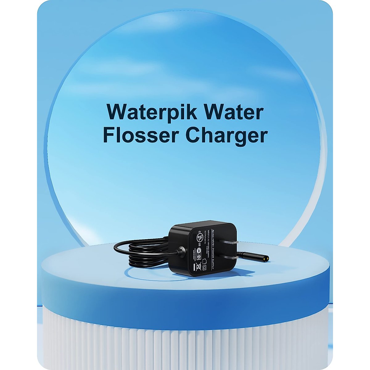 VHBW for Waterpik Replacement Charger, Compatible with Waterpik WP360 WP360W WP462 WP462W WP450 WP450W Water flosser Power Cord