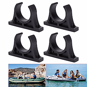 Luckycivia 2 Pairs Kayak Paddle Holder, Plastic Inflatable Boat Paddle Holder Clip, Oar Keeper for Kayaks Canoes Rowing Boats