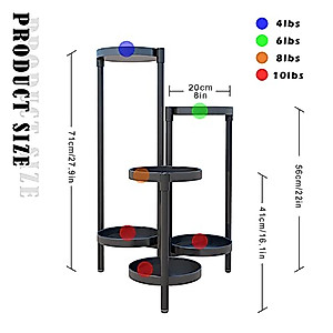 YisanCrafts Plant Stand Metal Indoor Outdoor - 6 Tier Tall Corner Plant Shelf, Vertical Flower Pot Holder Stands for Plants Multiple, Foldable Planter Rack Shelves for Patio, Balcony, Garden, Black