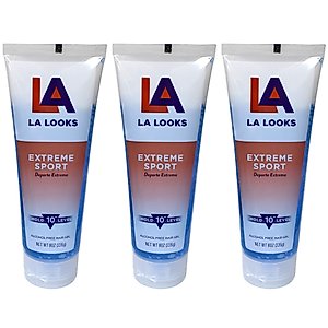 L.A. LOOKS SPORT EXTREME HOLD GEL (8 Oz (3 Pack))
