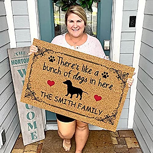 JMETRIE Dogs' Home Here is a Group of Dog Printed Floor mats Blankets Small (Brown, One Size)