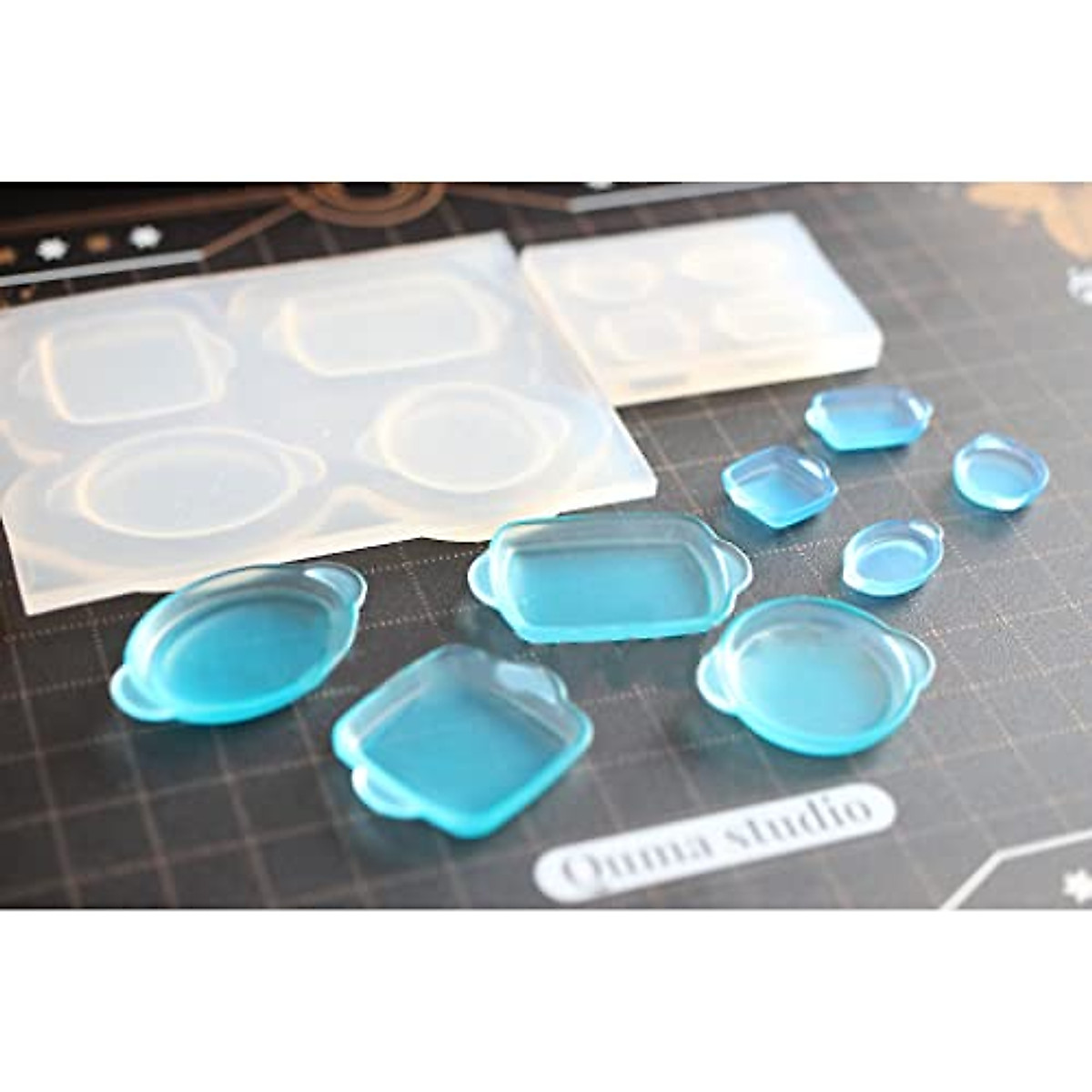 Lerpwige Mini Tray Candy Cans Silicone Mold Epoxy Resin Mold DIY Jewelry Tools Desktop Ornament Crafts Making Supplies Non-Stick