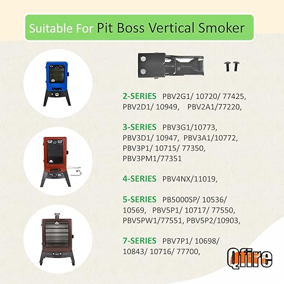 Vertical Smoker Cabinet Door Latch Replacement Parts pbv-06 for Pit Boss 2, 3, 5 and 7 Series Vertical Smoker Accessories