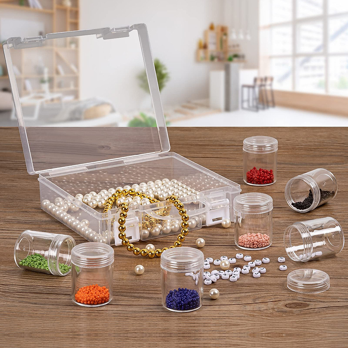 Bead Organizer Box, Diamond Painting Art Accessories Storage Box Containers, Diamond Bead Storage Box Organizer Containers Small Plastic Embroidery Storage Bead Container for Beads (1Pack-14Grid)