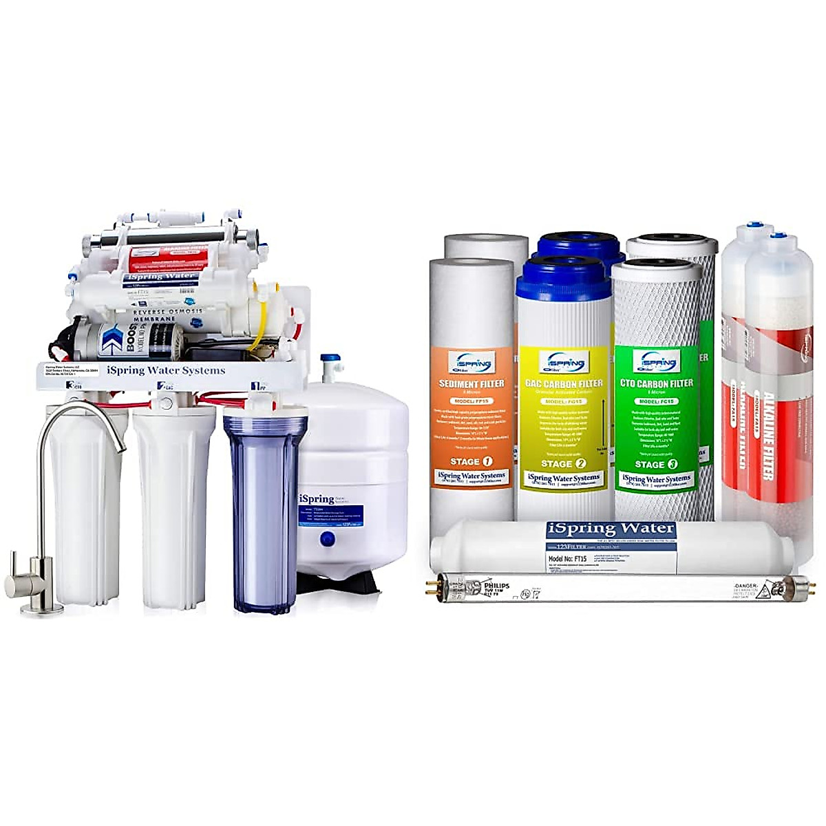 iSpring 7-Stage RO Water Filter System Bundle