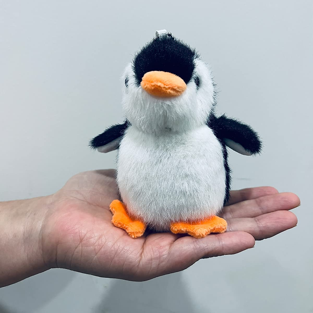 Alodidae 9 Pcs Mini Penguin Stuffed Animal Plush Keychain Toys Cute Penguin Gifts Penguin Party Supplies Small Penguin Hanging Pendant for Bag Christmas Tree (Black Pink Grey)