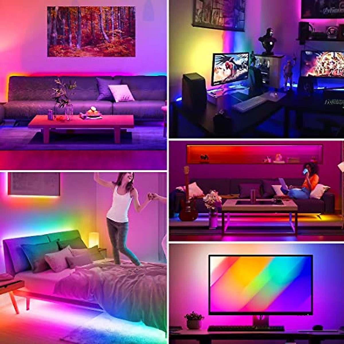 BTF-LIGHTING WS2812B WS2811 2.4G WiFi Music SP511E SPI Controller Google Home/Alexa Timer Mode with Dual Signal Output 900pixels/port for LED Module Pixel Strip Light APP/3Key Button/IR Remote Control