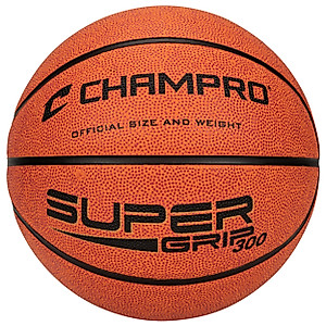 Champro Easy Grip Rubber Basketball, Official (Brown, Regulation)