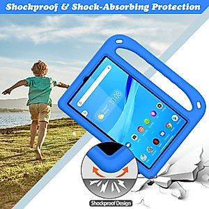 GOZOPO Kids Case for Lenovo Tab M8 Tablet 8", Lightweight Shockproof Handle Stand Case for Lenovo Tab M8 4th Gen/ M8 3rd Gen/ M8 2nd Gen/Smart Tab M8 HD -Blue