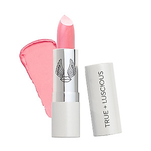 True + Luscious Super Moisture Lipstick – Clean, Vegan and Cruelty Free – Lasting Hydration for Dry Lips with a Satin Finish – Breathless Pink
